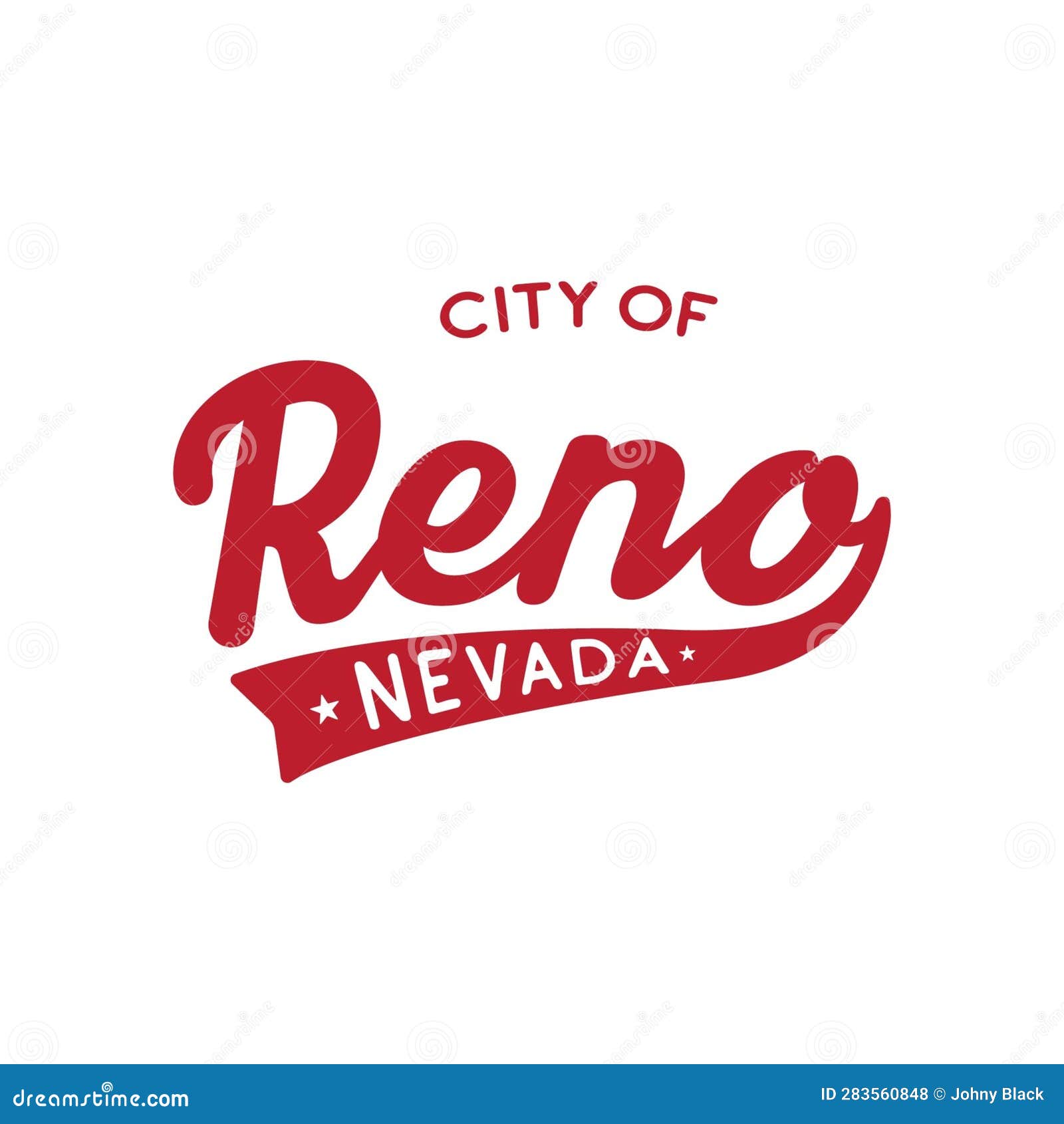 Reno, Nevada Lettering Design. Reno Typography Design. Vector and ...