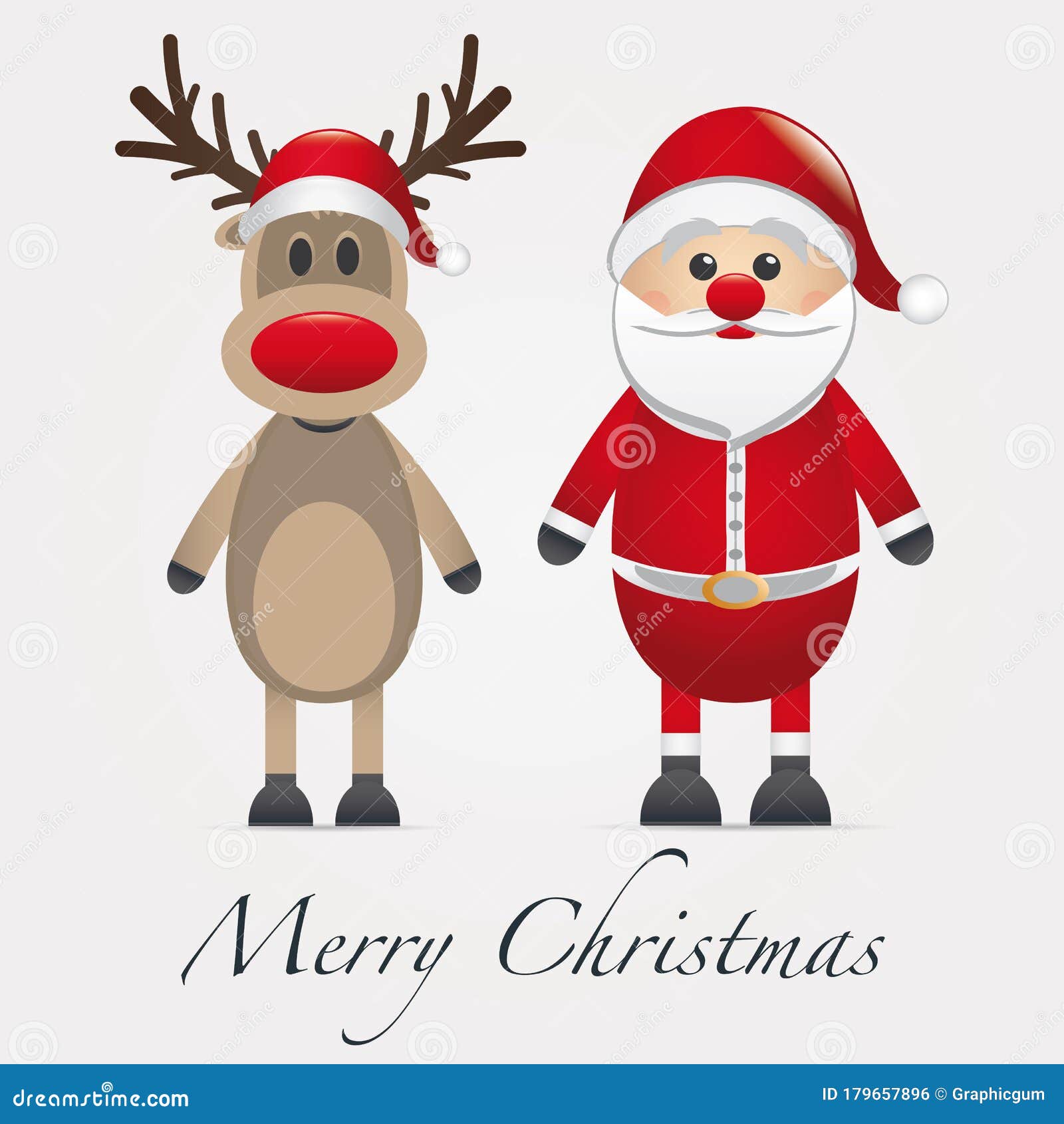 Reno Rudolph Junto a Santa Claus Stock de ilustración - Ilustración de ...