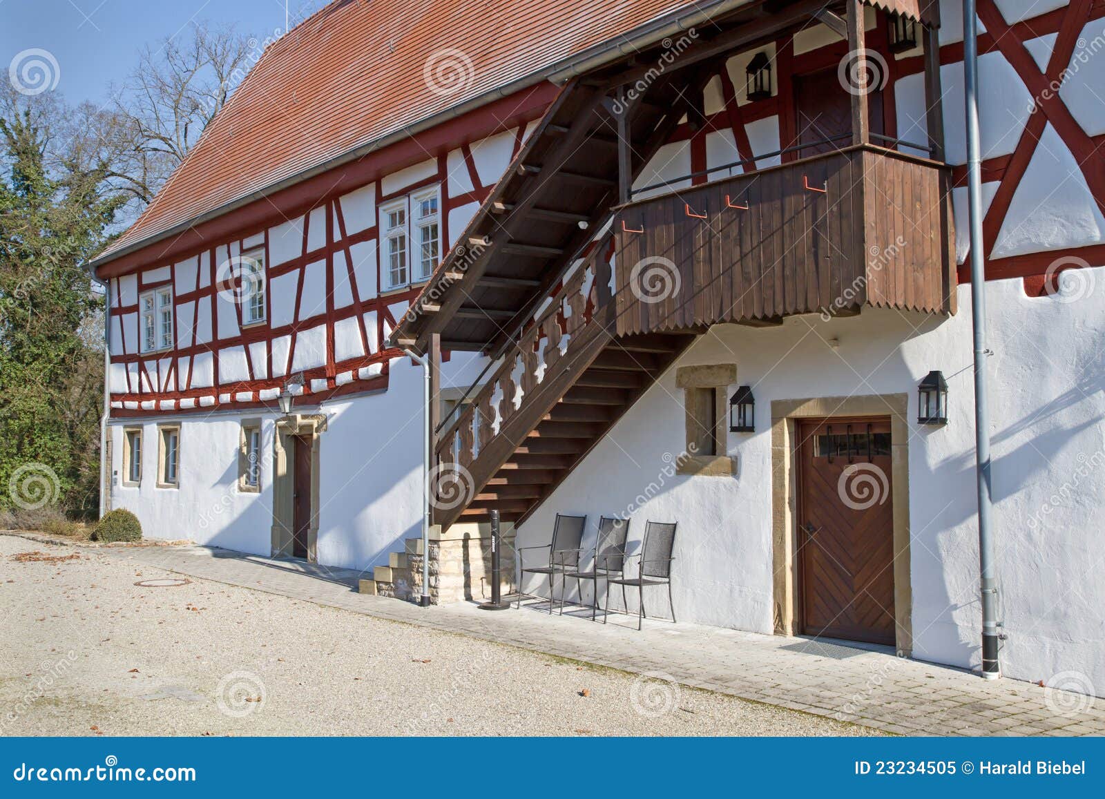 Renovated Half-timbered Historic House Stock Image - Image of timbered ...