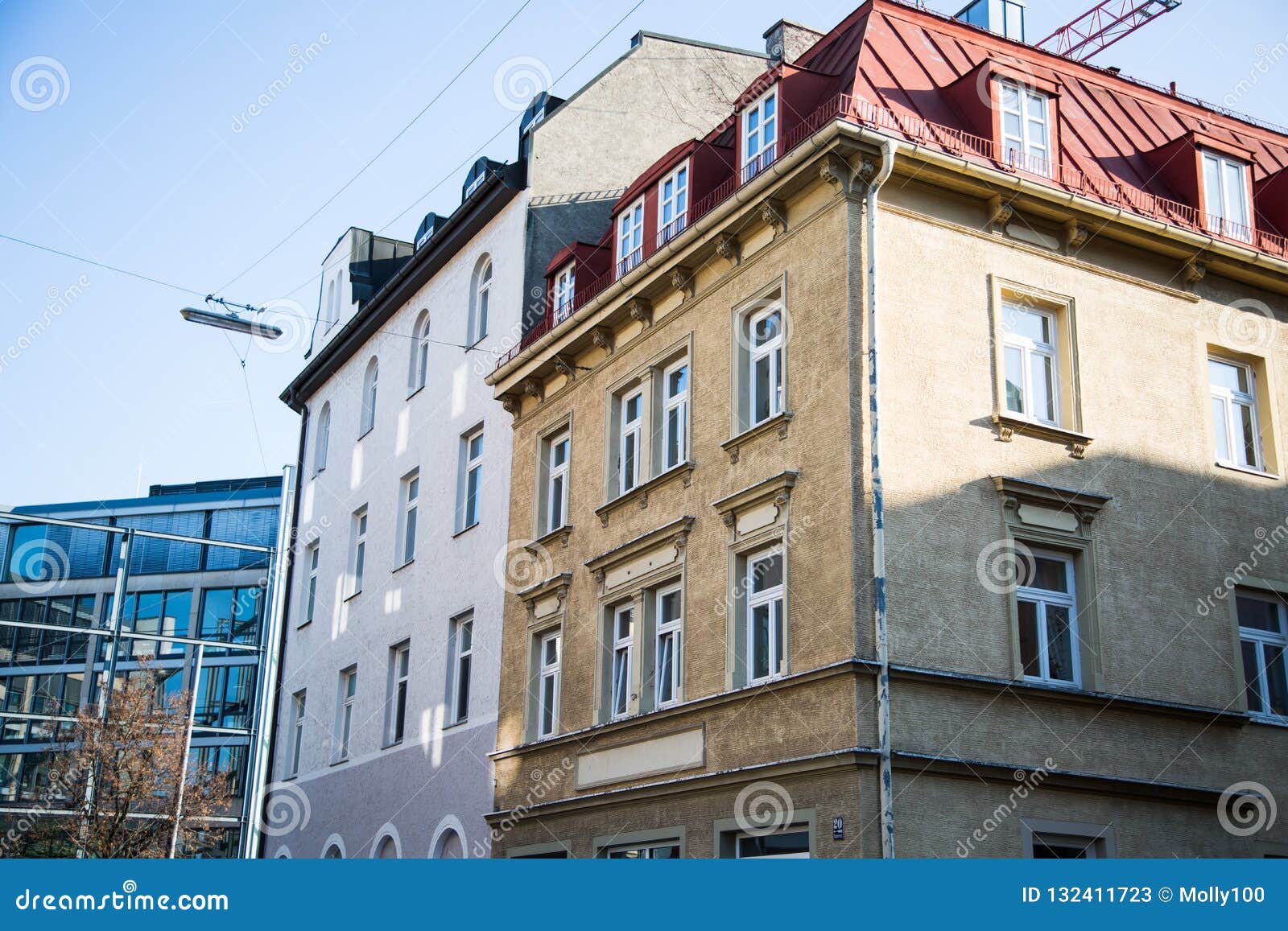 Renovated Old Building, between New Buildings Editorial Stock Photo ...