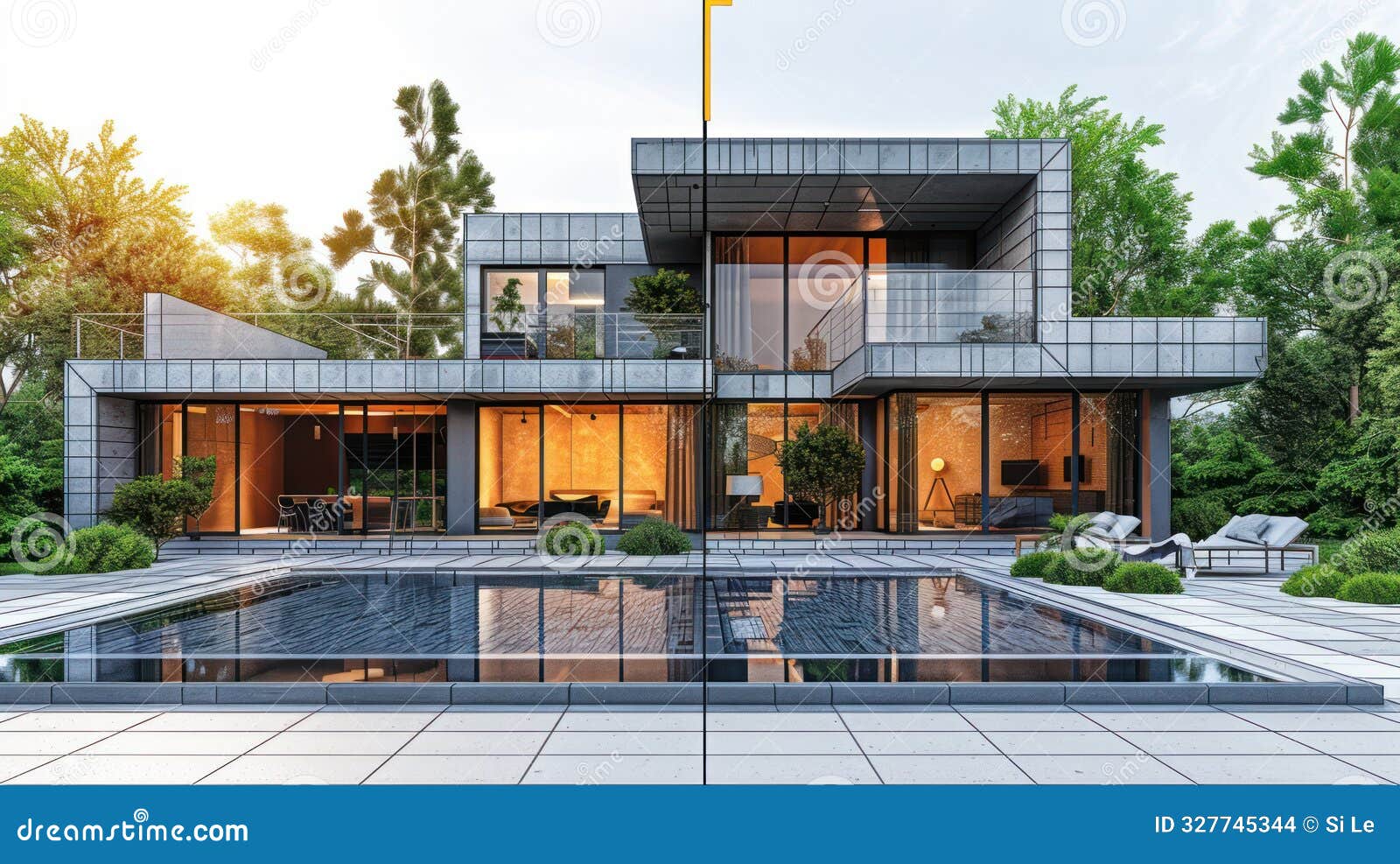 Renovating and Building: a Home Construction Project Stock Illustration ...