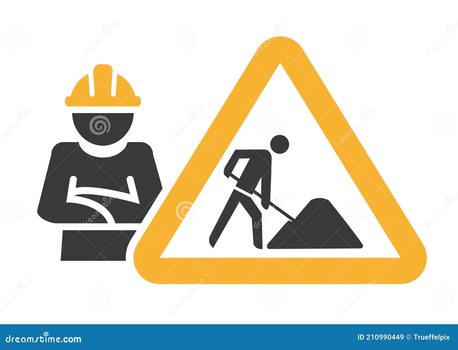 Renovation and Bulding Site Symbol Stock Vector - Illustration of ...