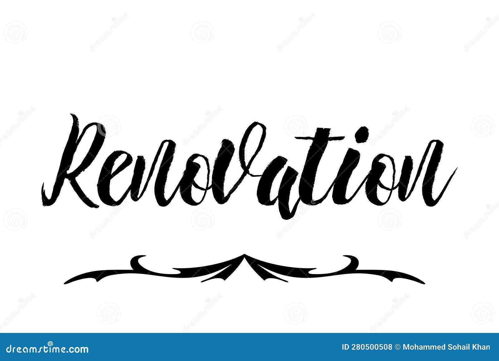 Renovation Elegant Grunge Typography Lettering Text Quote Vector Design ...