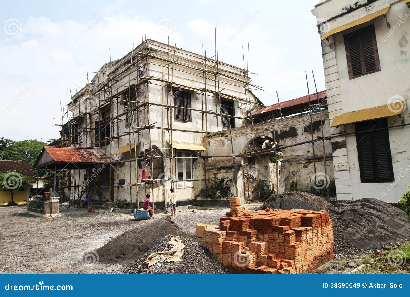 Renovation of Historical Building Editorial Stock Image - Image of ...