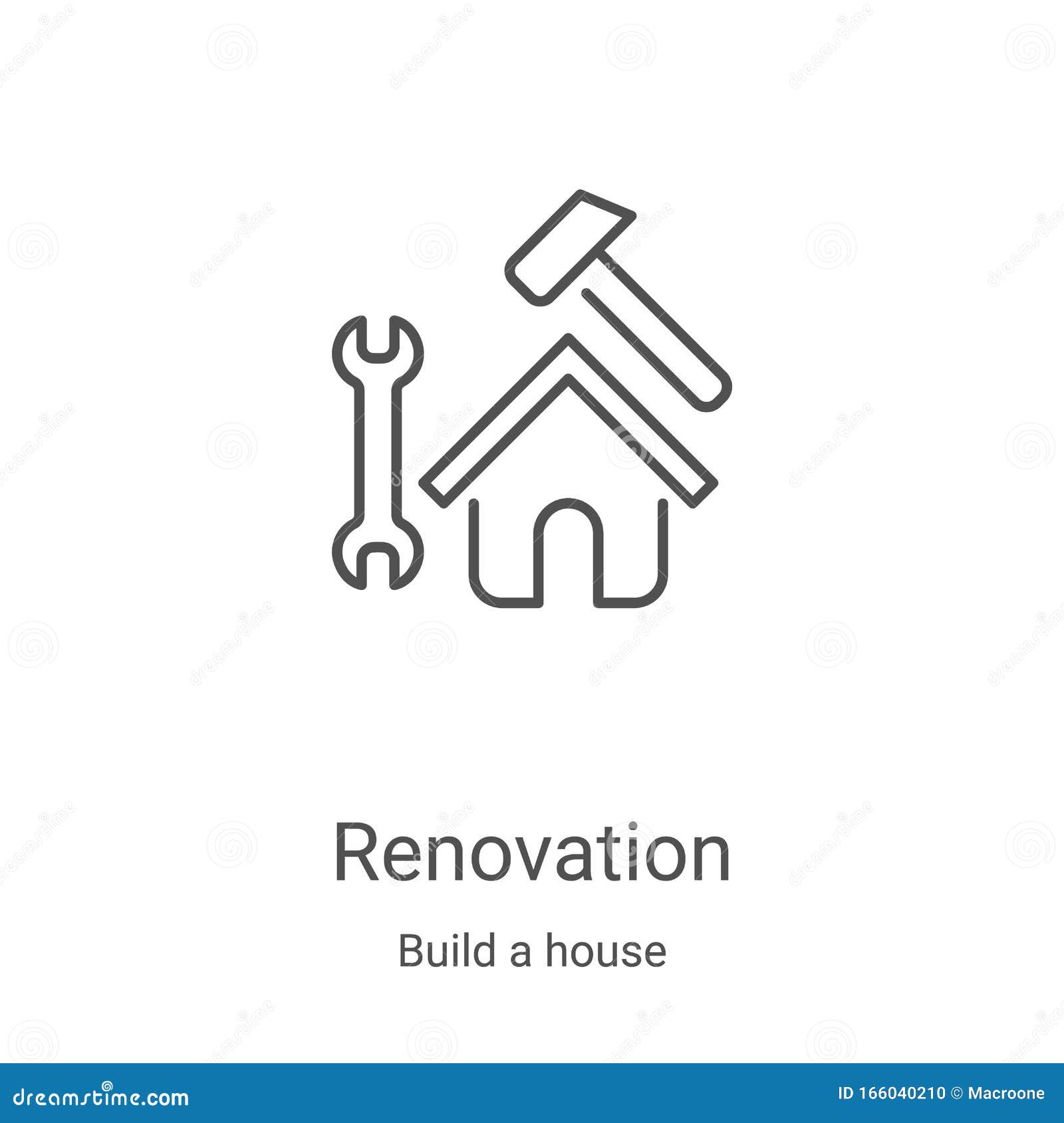 Renovation Icon Vector from Build a House Collection. Thin Line ...