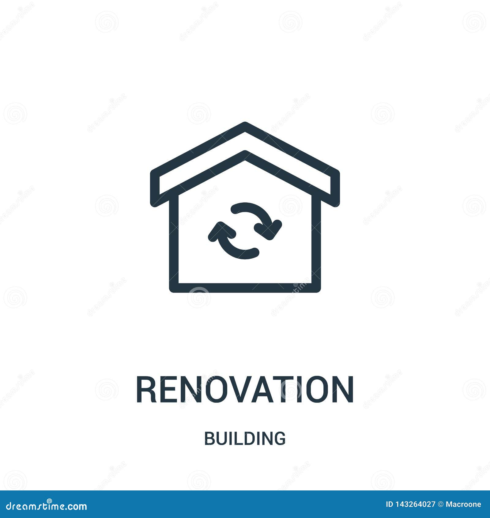 Renovation Icon Vector from Building Collection. Thin Line Renovation ...
