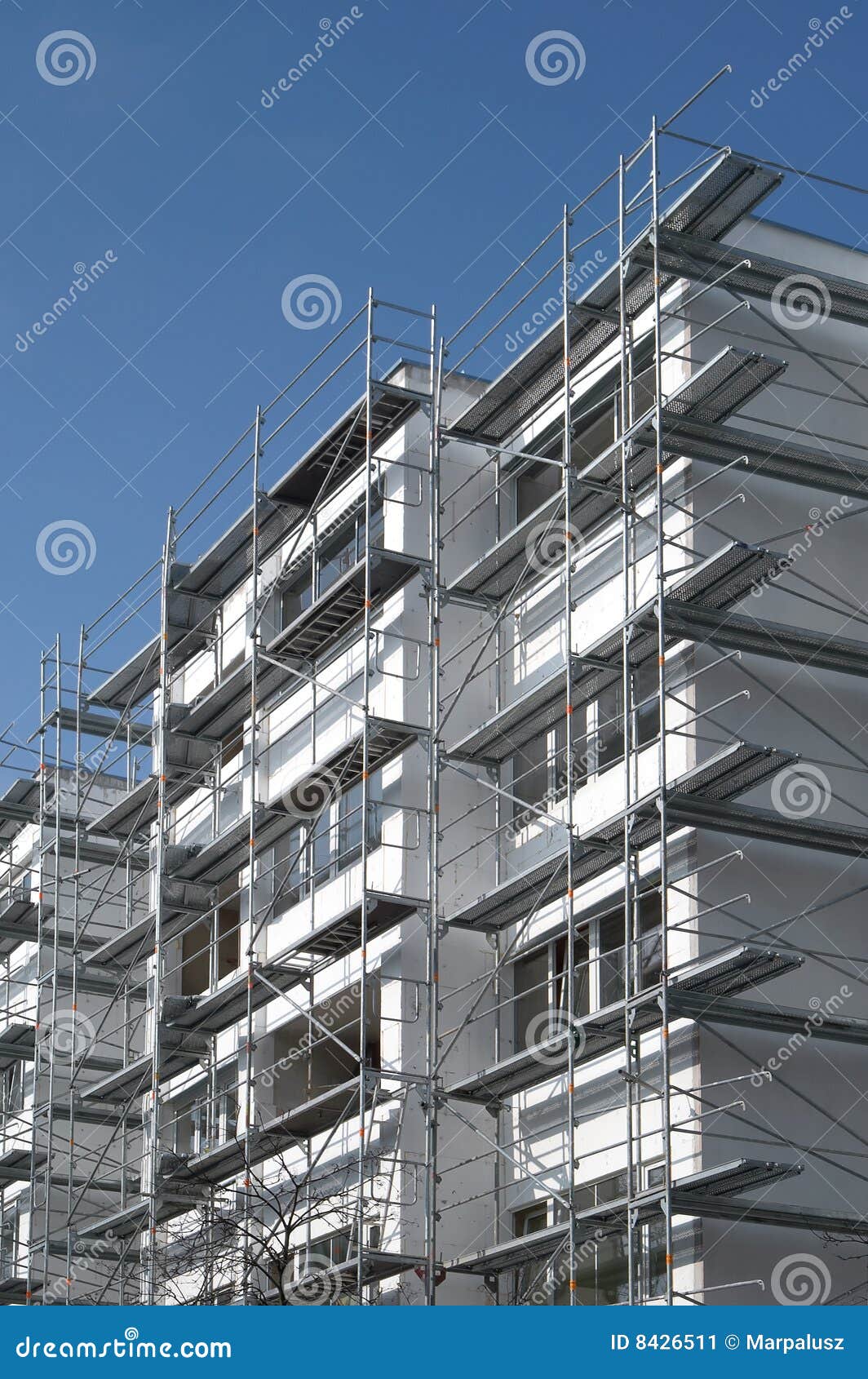 Renovation of an Old Building Stock Image - Image of metal, recovery ...