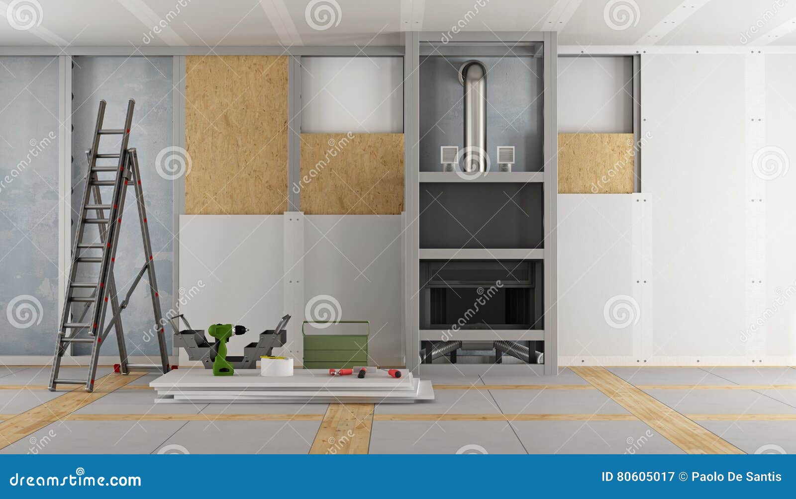 Stack Drywall Sheets Stacked On Wooden Pallets, Royalty-Free ...