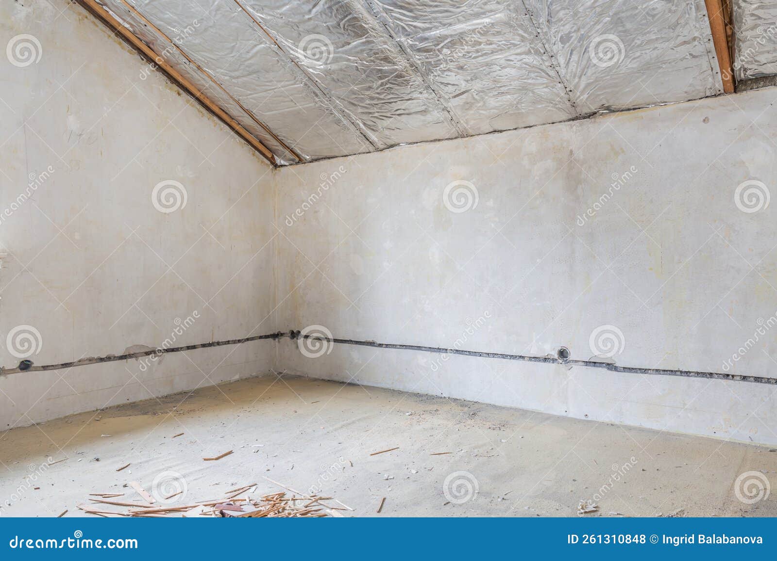 Renovation of Old House, Room Under Construction Stock Photo - Image of ...