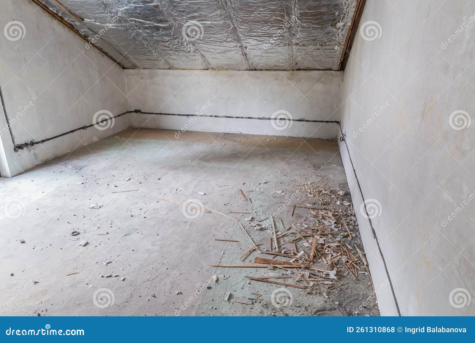 Renovation of Old House, Room Under Construction Stock Photo - Image of ...