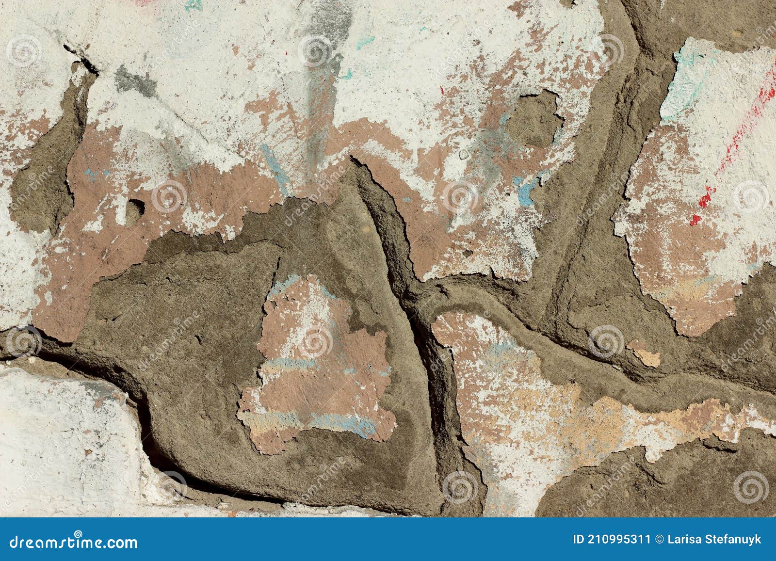 Renovation of a Plastered Crumbling Wall Stock Image - Image of ...