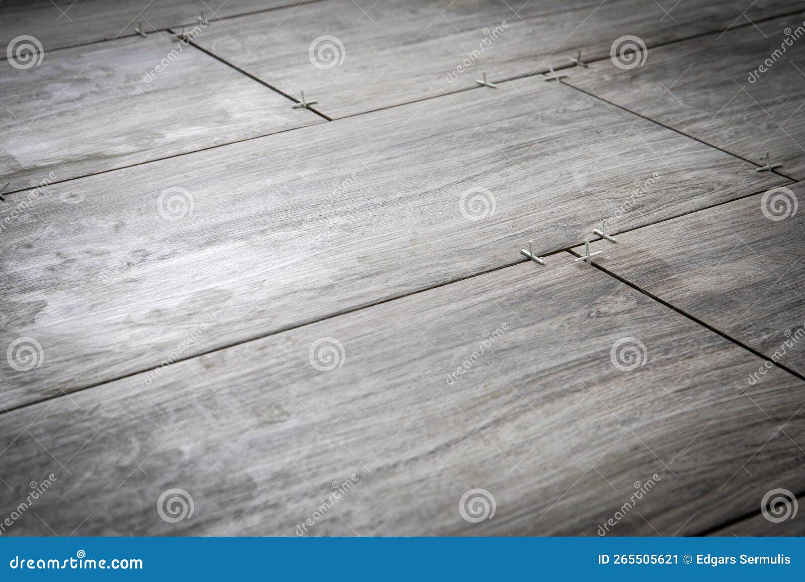 Renovation or Repair Concept. Laying Ceramic Tiles Using Plastic ...