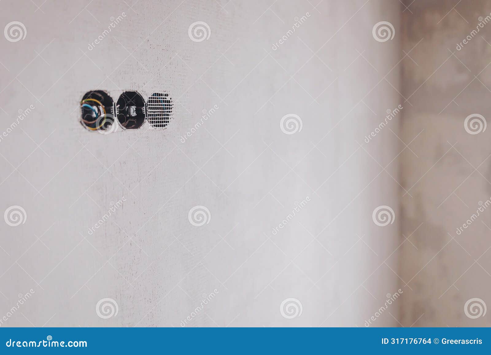 Renovation of a Room Wall Mending the Socket and Light Switch ...