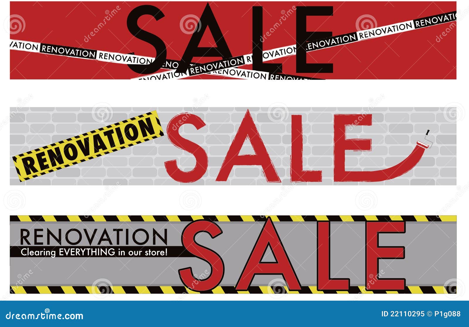 Renovation Sale banner stock illustration. Illustration of clear - 22110295