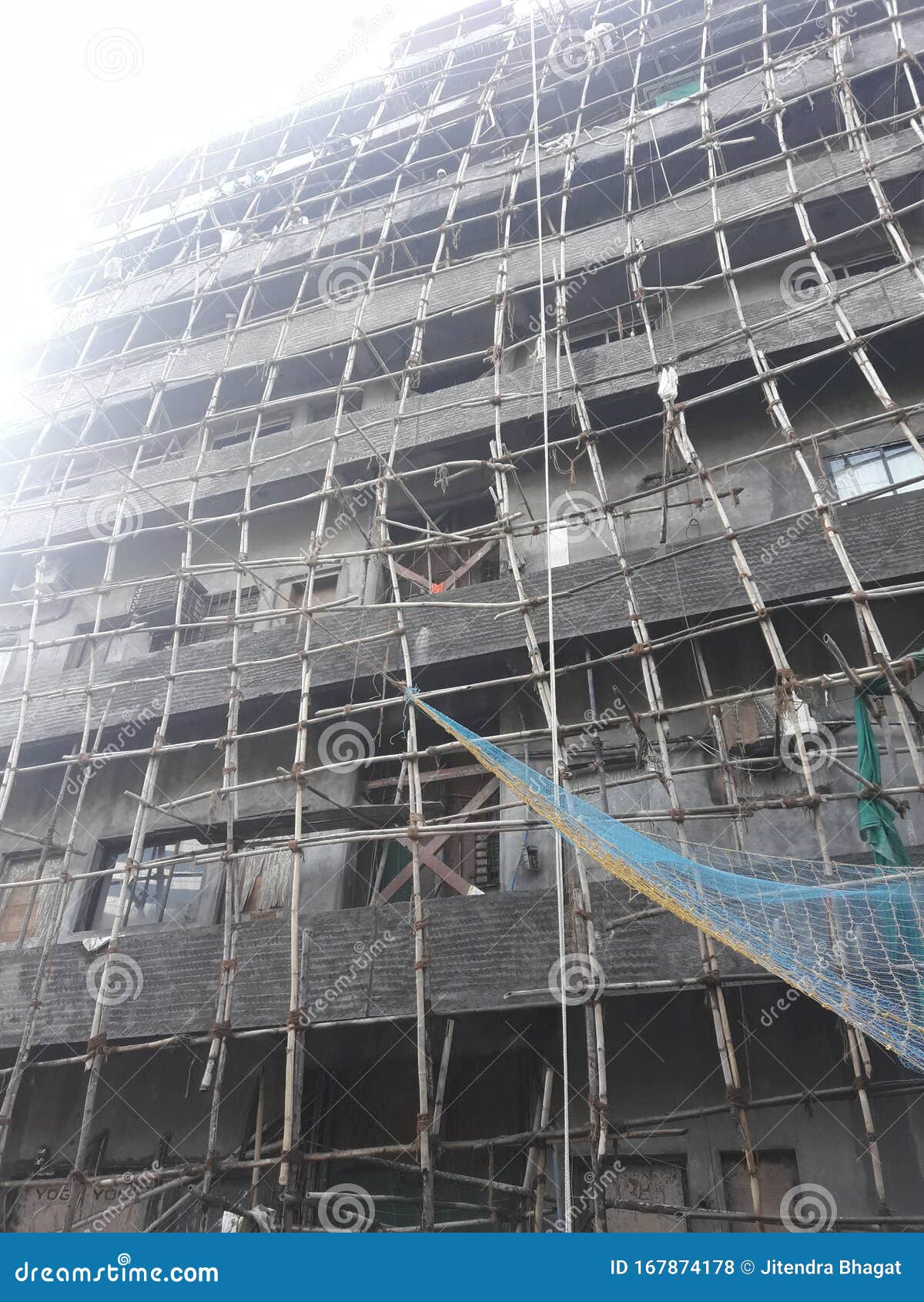 Renovation Work in Progress of Building Painting Stock Photo - Image of ...