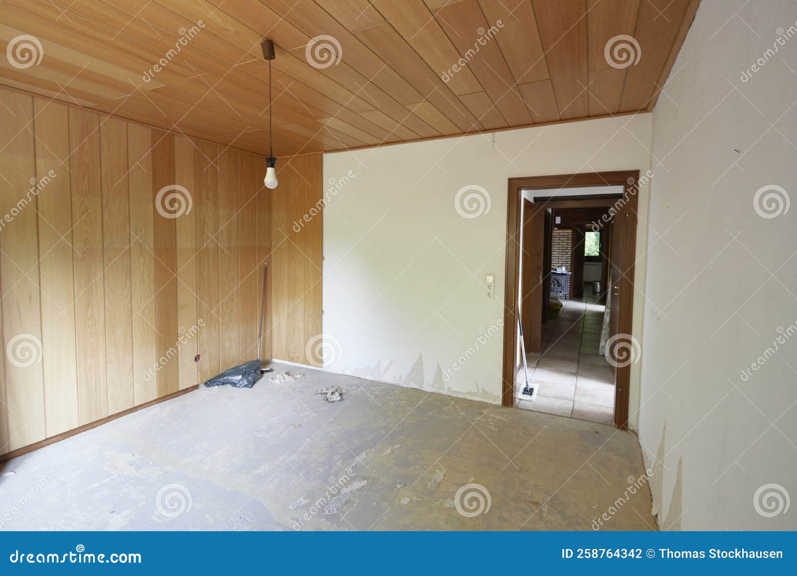 Renovation Work in a Sleeping Room of a House Stock Photo - Image of ...