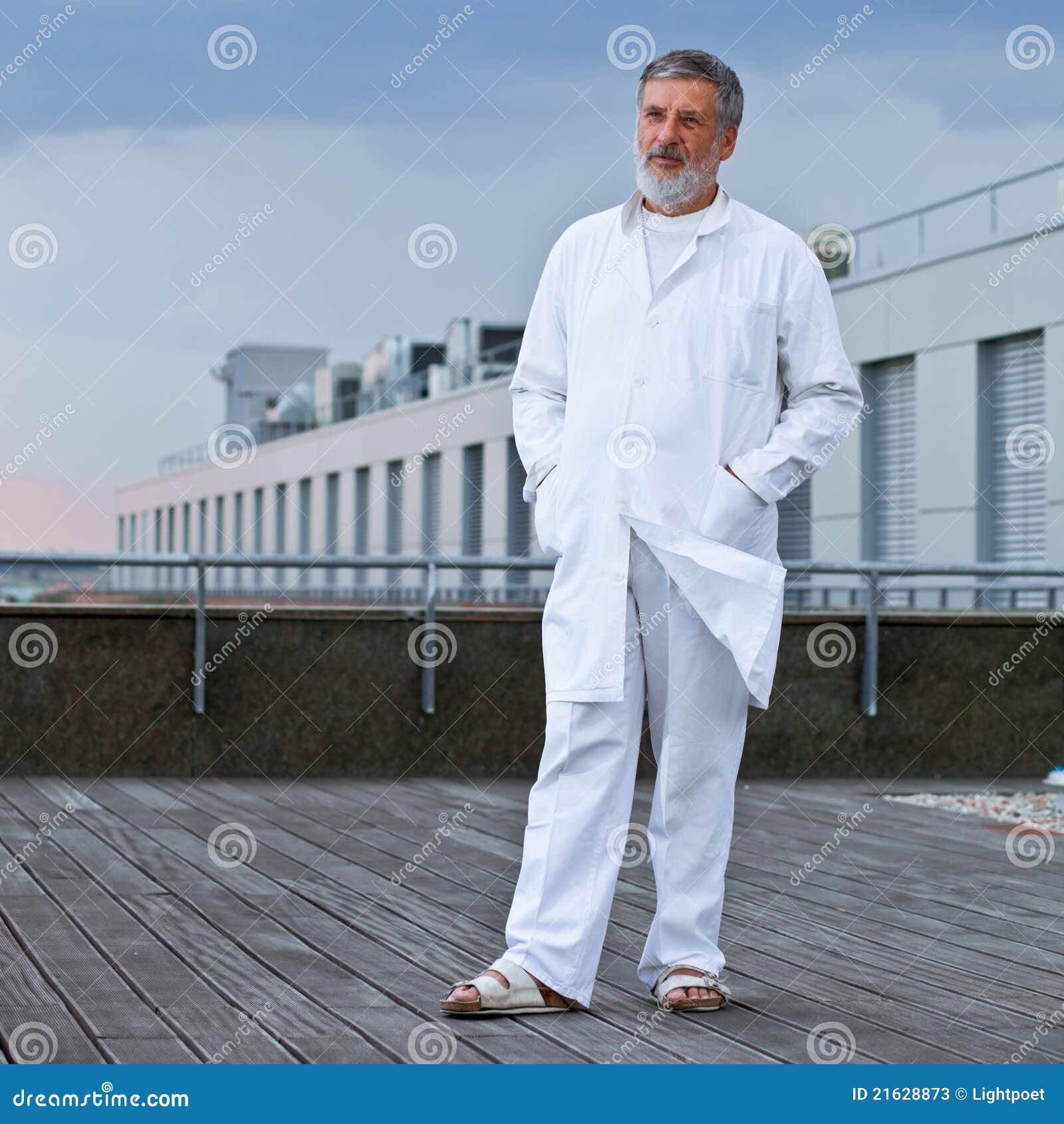 Renowned Scientist/doctor Standing on the Roof Stock Image - Image of ...