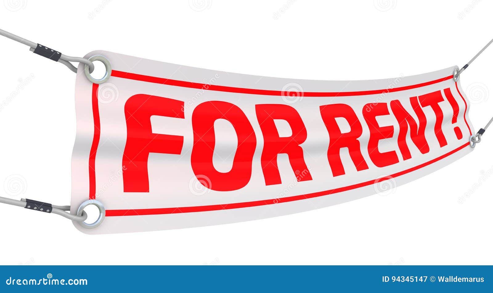 For Rent! Advertising Banner Stock Illustration - Illustration of ...