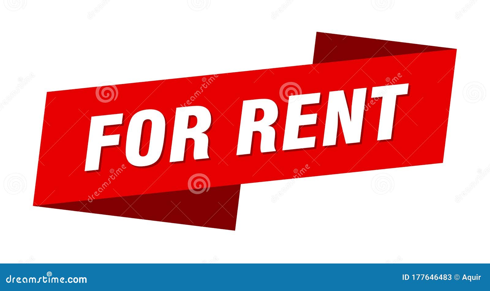 For Rent Banner Template. for Rent Ribbon Label Stock Vector ...