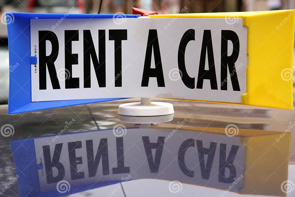 Rent a Car stock photo. Image of rent, promotion, sign - 926456