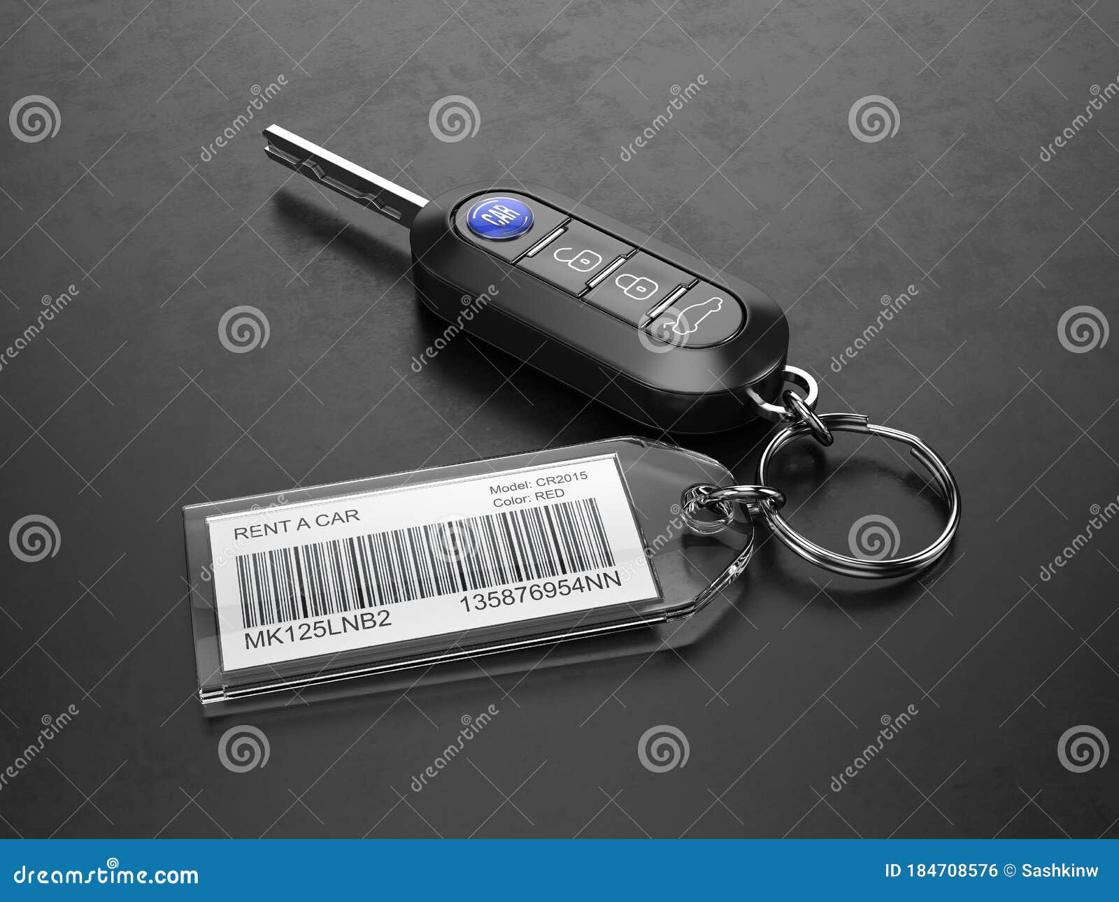 Rent a Car Concept - 3d Rendering Stock Illustration - Illustration of ...