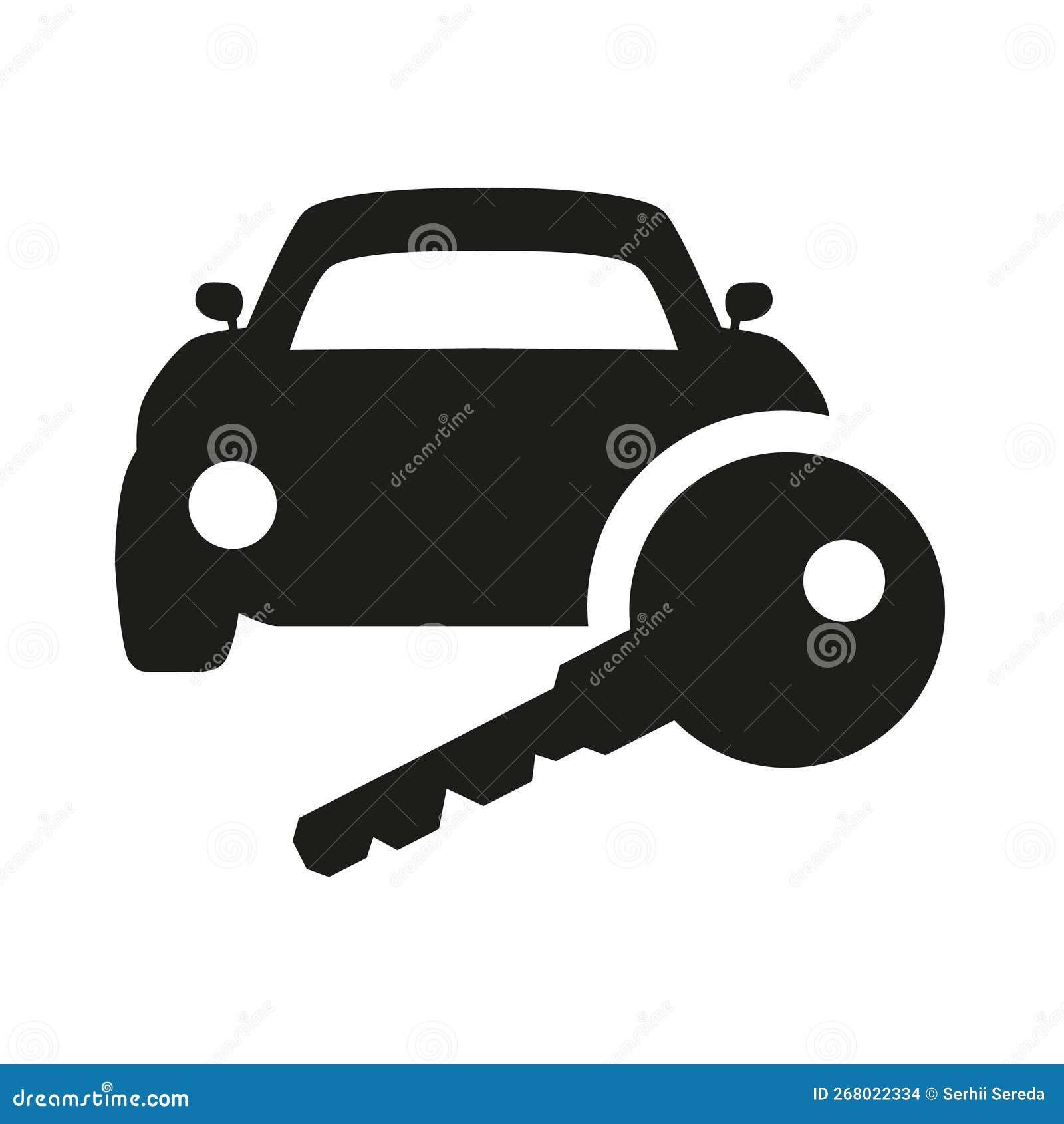 Rent a Car Icon on White Background Stock Vector - Illustration of real ...