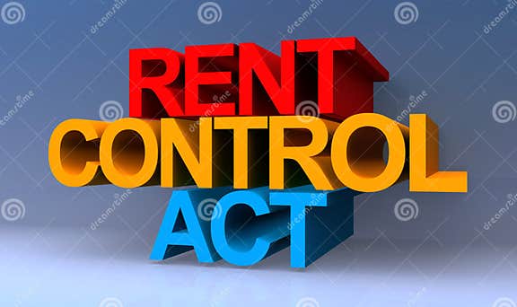 Rent control act on blue stock illustration. Illustration of home ...