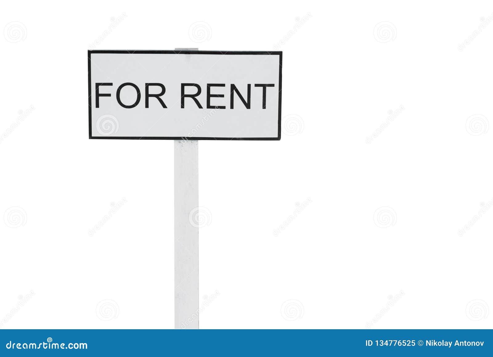 For Rent Estate Sign Isolated on White Background Stock Image - Image ...