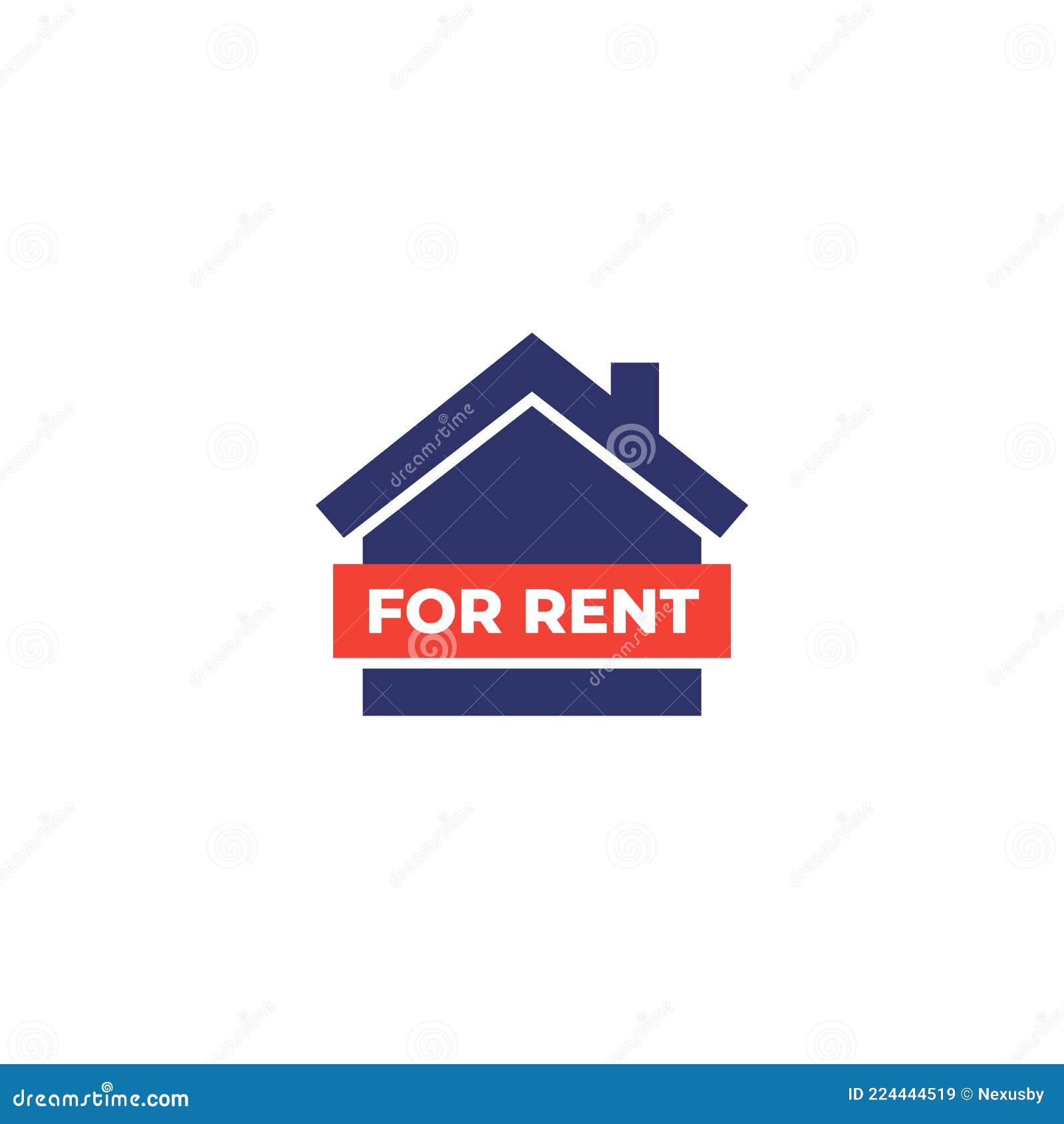 For Rent Icon with a House, Vector Stock Vector - Illustration of home ...