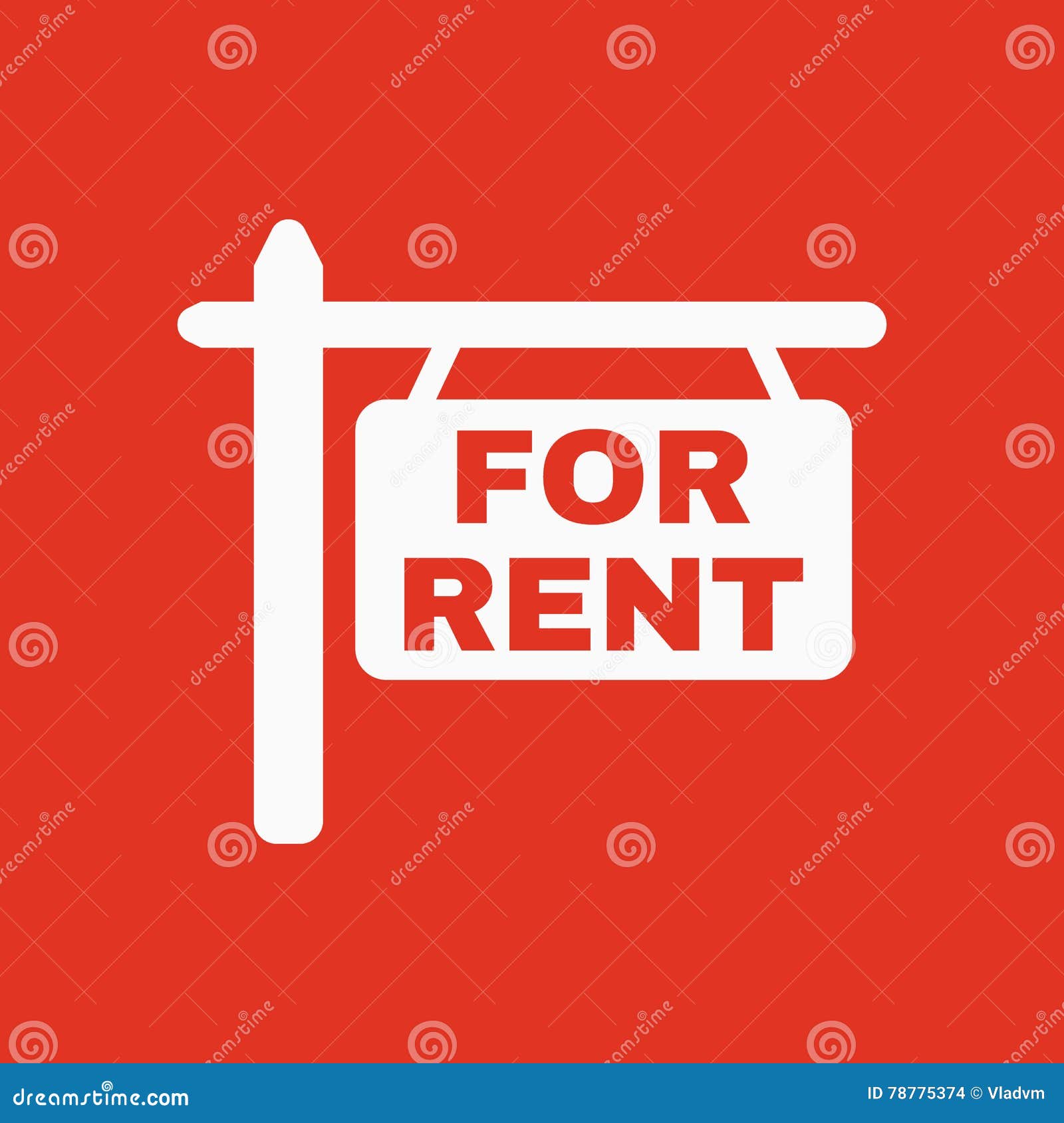 The for Rent Icon. Rent Symbol Stock Vector - Illustration of isolated ...