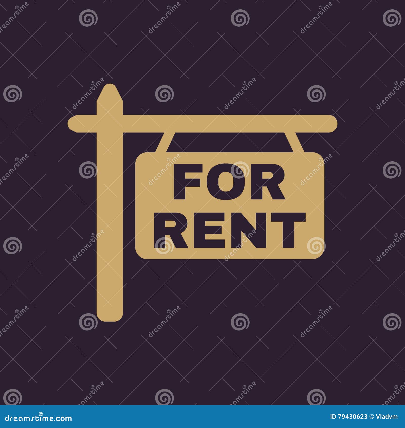 The for Rent Icon. Rent Symbol Stock Vector - Illustration of room ...