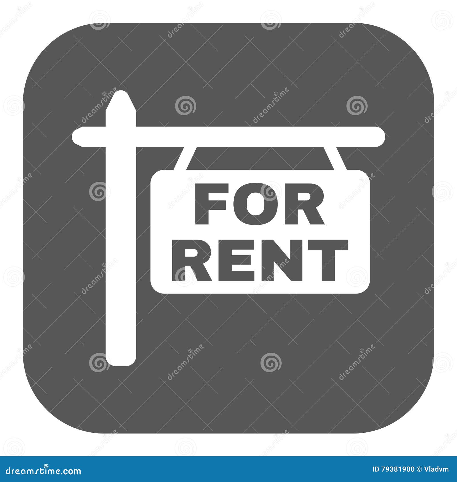 The for Rent Icon. Rent Symbol Stock Vector - Illustration of agent ...