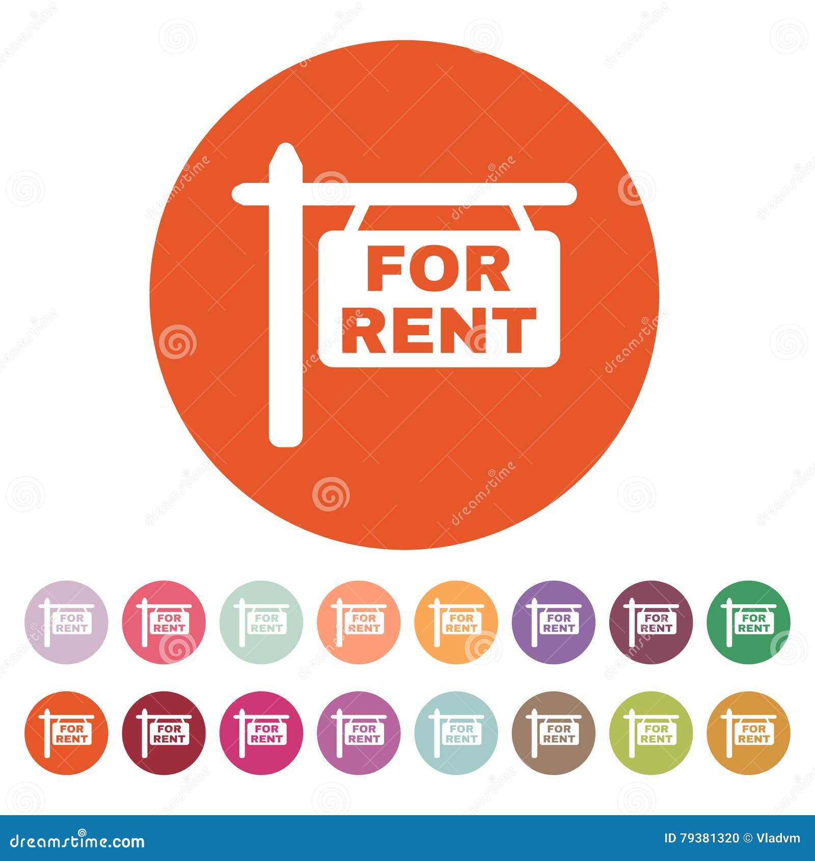 The for Rent Icon. Rent Symbol Stock Vector - Illustration of symbol ...