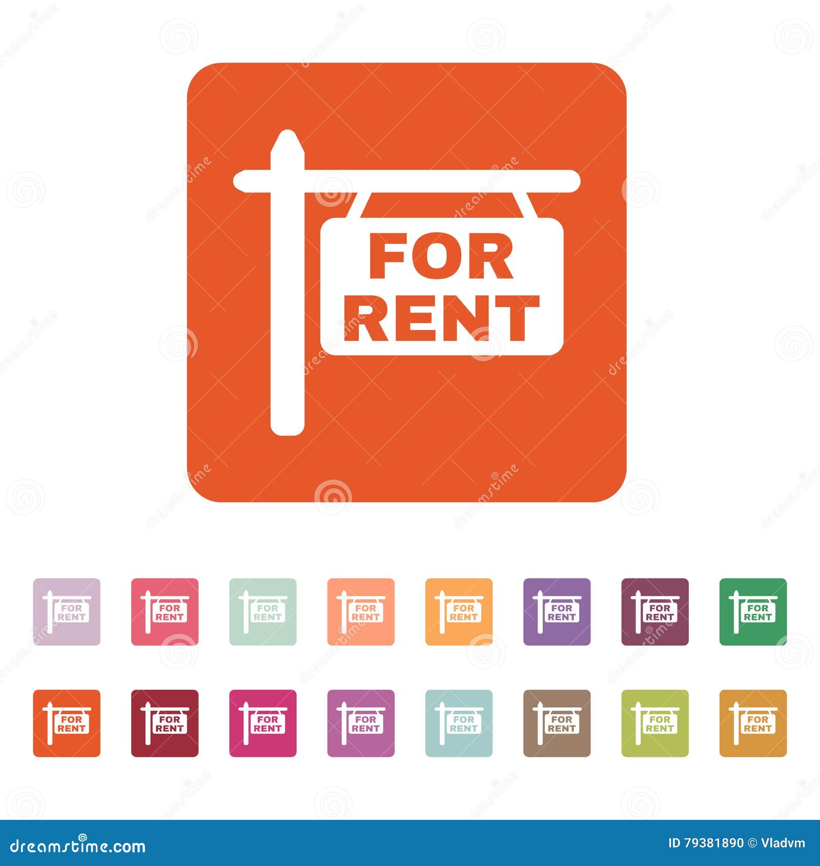 The for Rent Icon. Rent Symbol Stock Vector - Illustration of sign ...