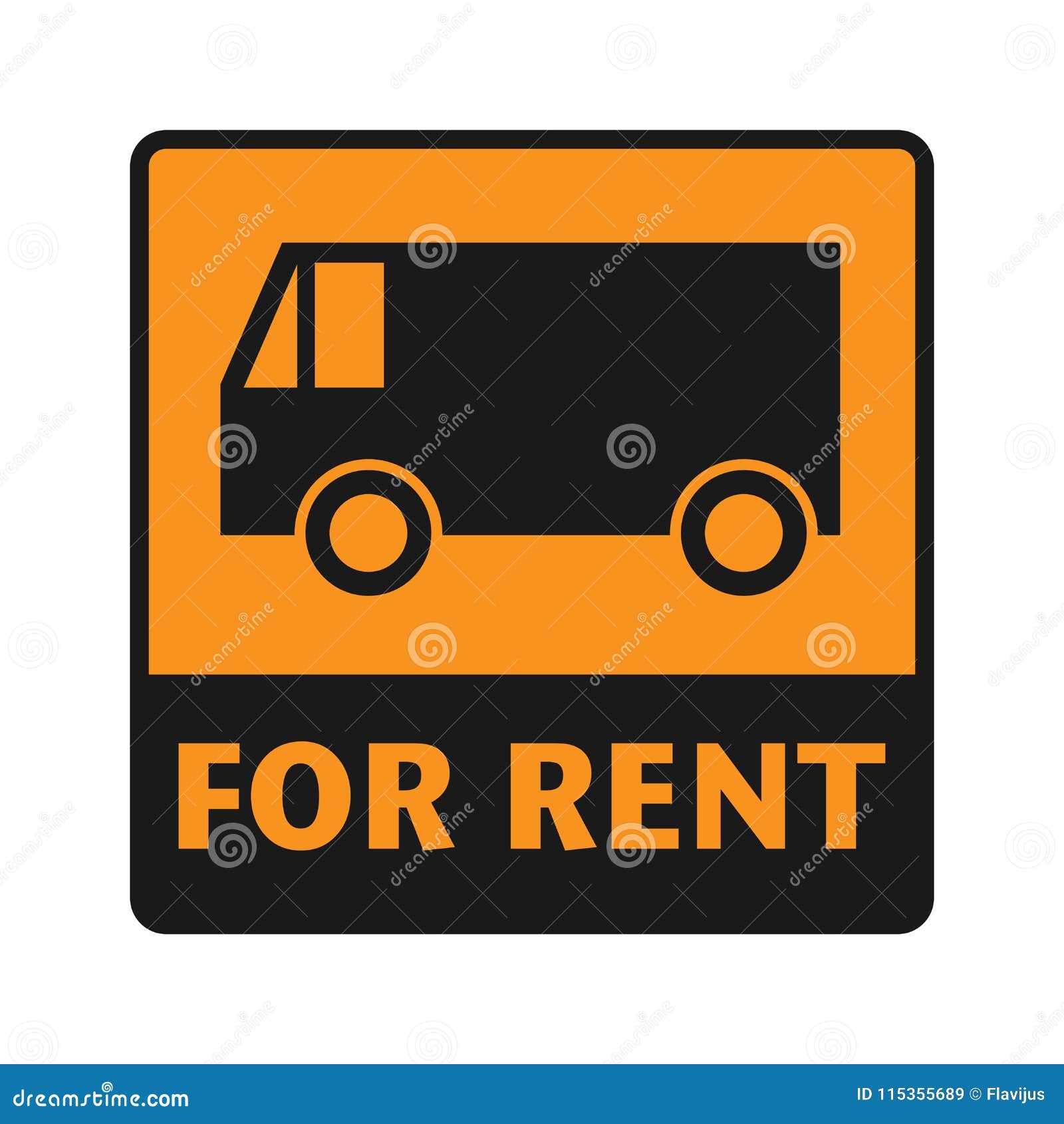 For Rent icon or sign stock vector. Illustration of cargo - 115355689