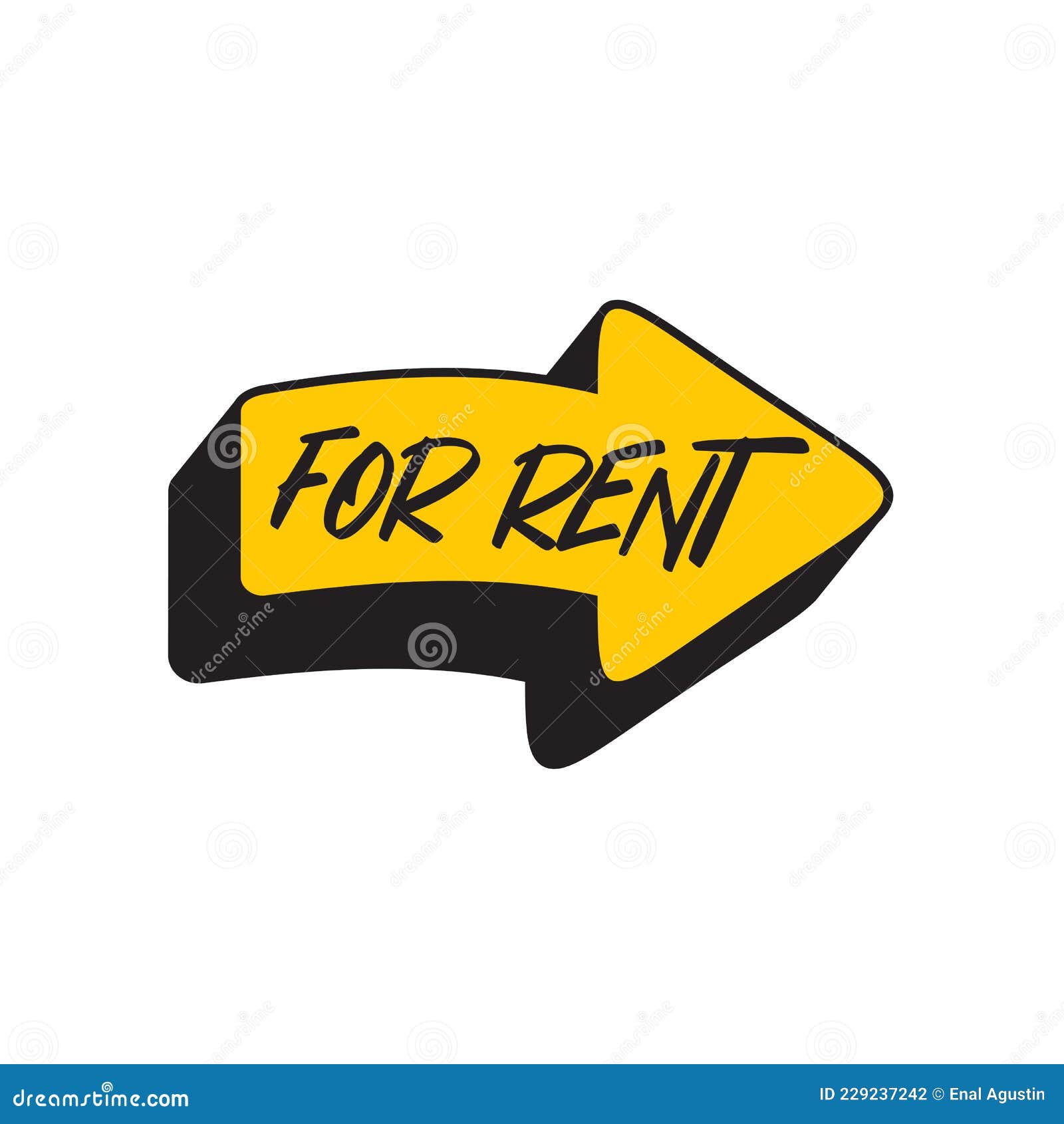 For Rent Plank Sign Logo Design Vector Illustration | CartoonDealer.com ...