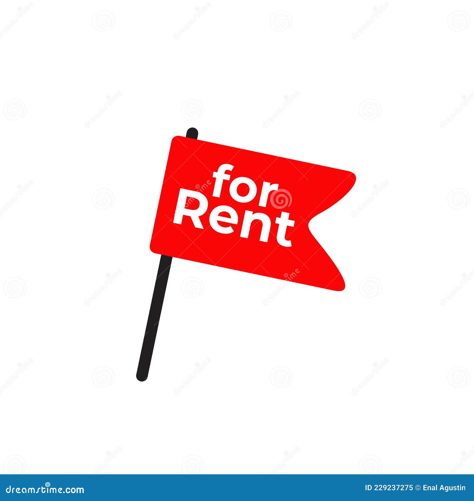 For Rent Plank Sign Logo Design Vector Illustration | CartoonDealer.com ...