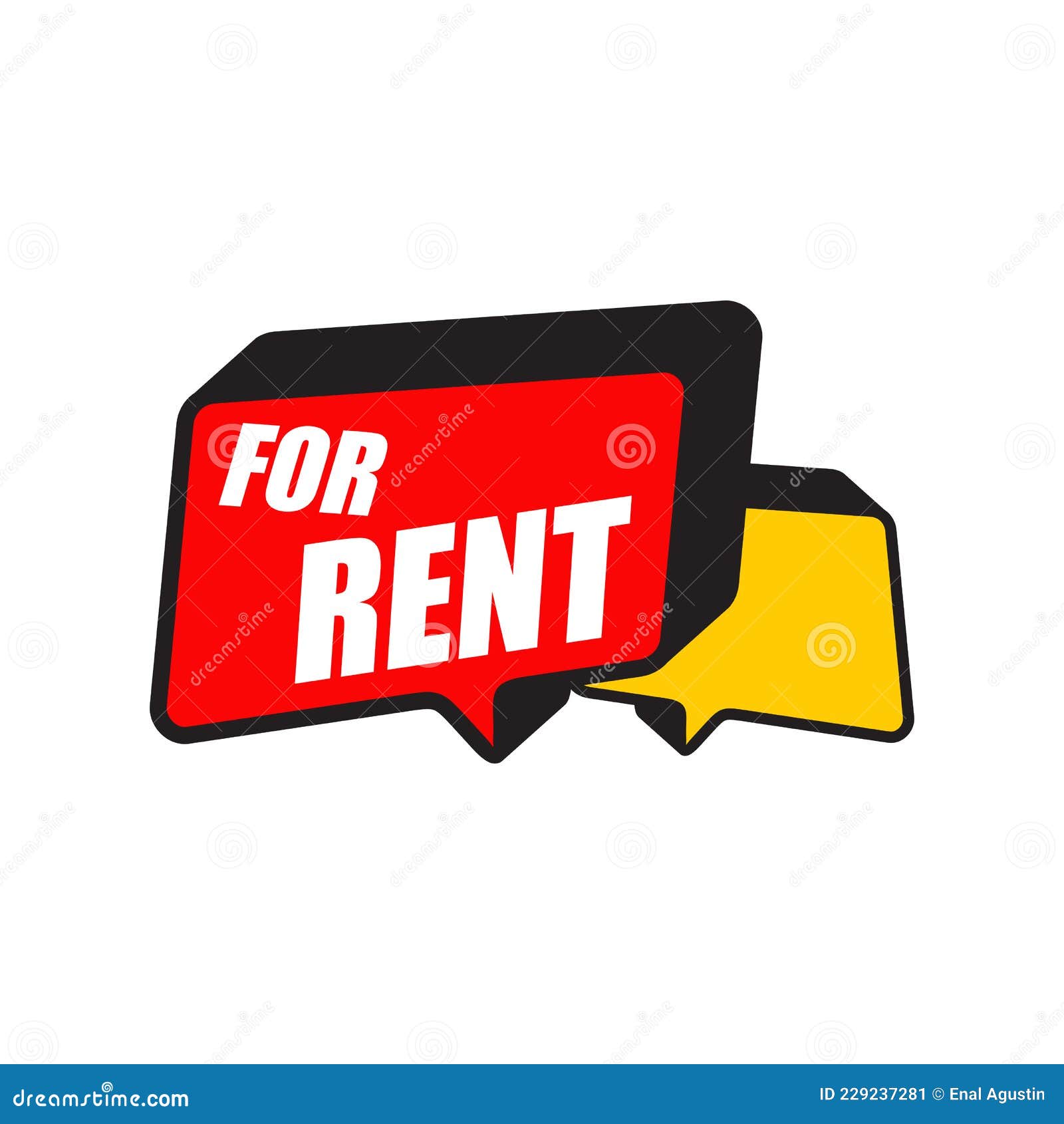 For Rent Plank Sign Logo Design Stock Vector - Illustration of brand ...