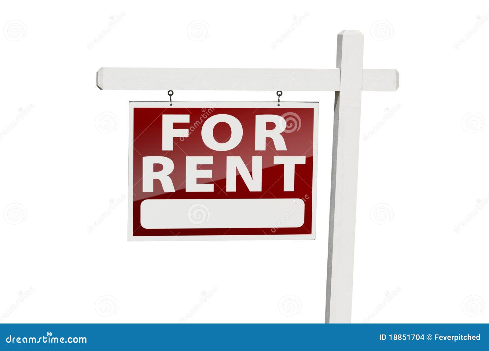 For Rent Real Estate Sign on White Stock Photo - Image of home ...