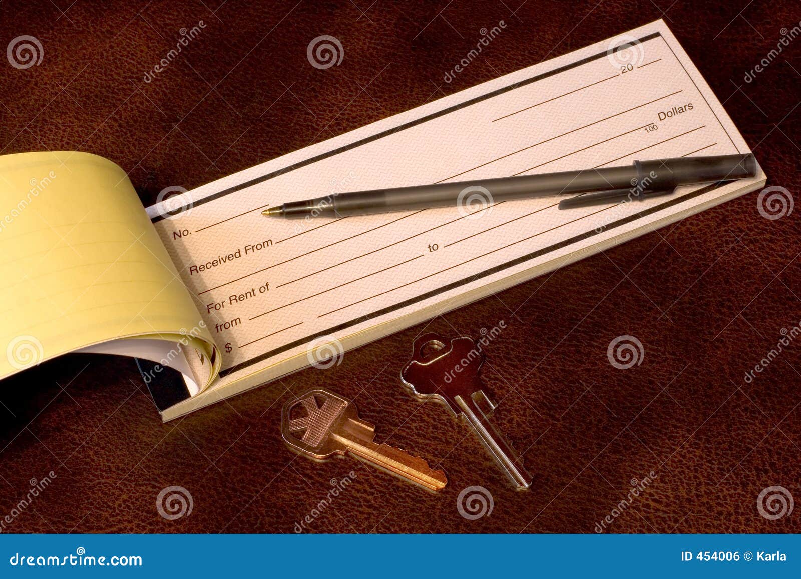 Rent receipt with keys stock photo. Image of renter, landlord - 454006