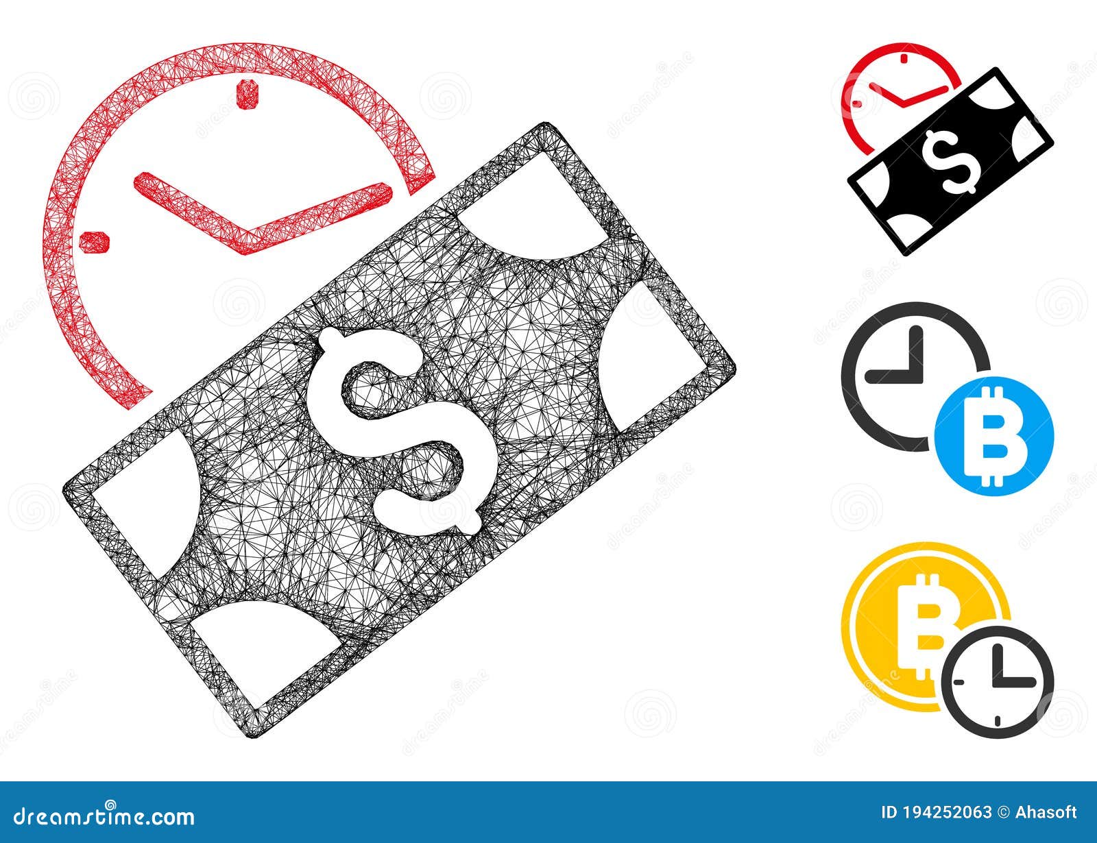 Rent Recurring Payment Icon With 90 Bonus Pictograms Vector ...