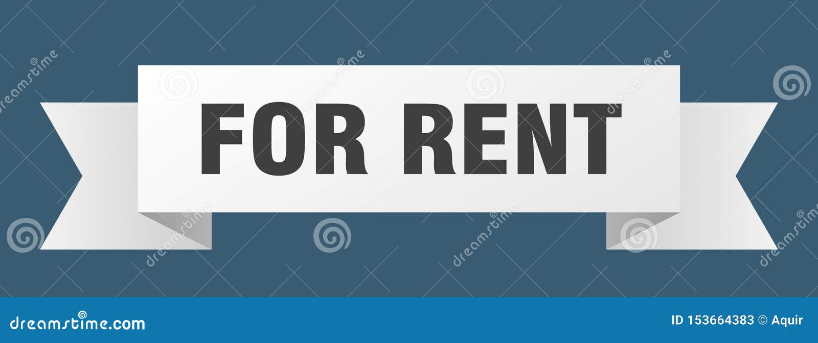 For rent ribbon. stock vector. Illustration of element - 153664383