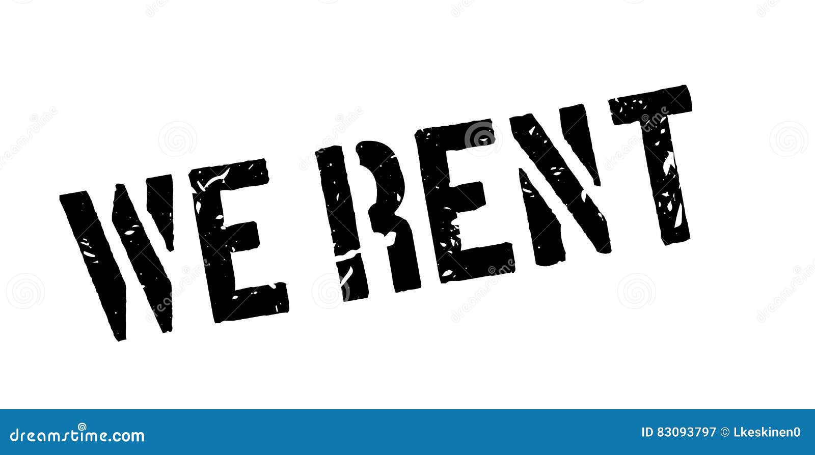 We rent rubber stamp stock illustration. Illustration of label - 83093797