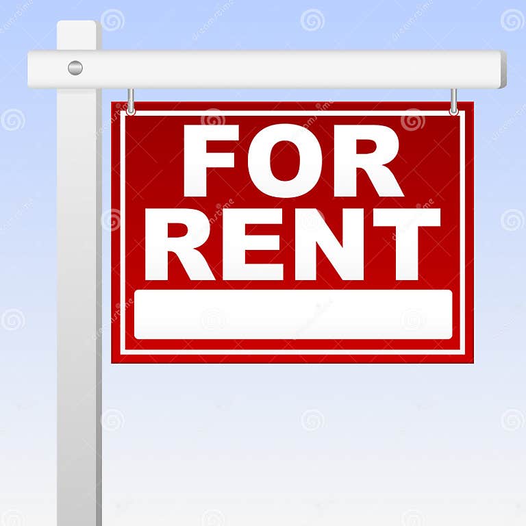 For Rent Sign stock vector. Illustration of graphic, sign - 17660010
