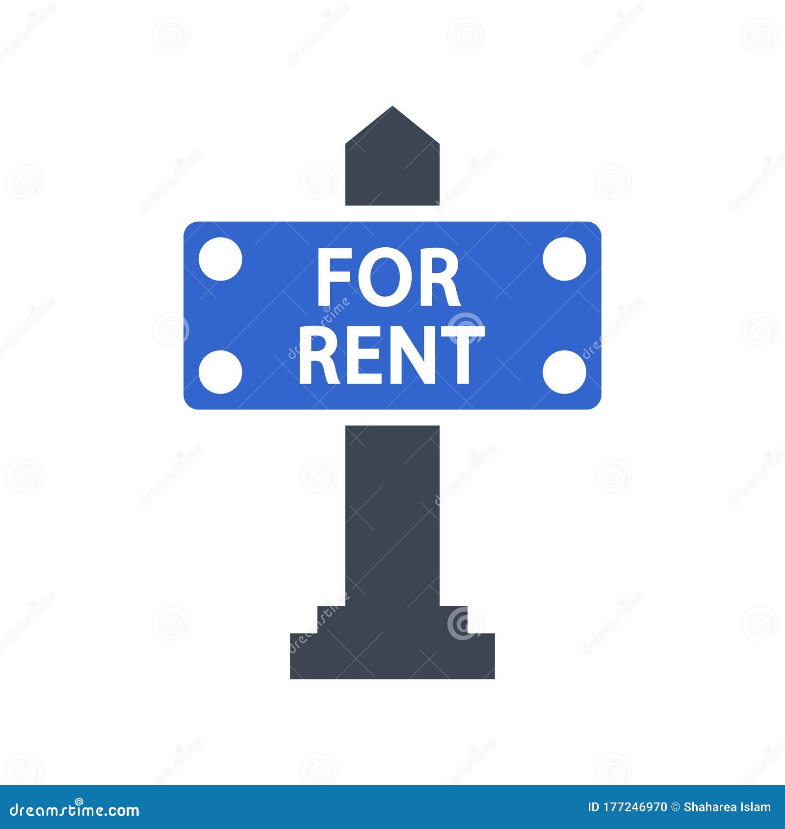 For Rent Sign Icon stock vector. Illustration of vector - 177246970