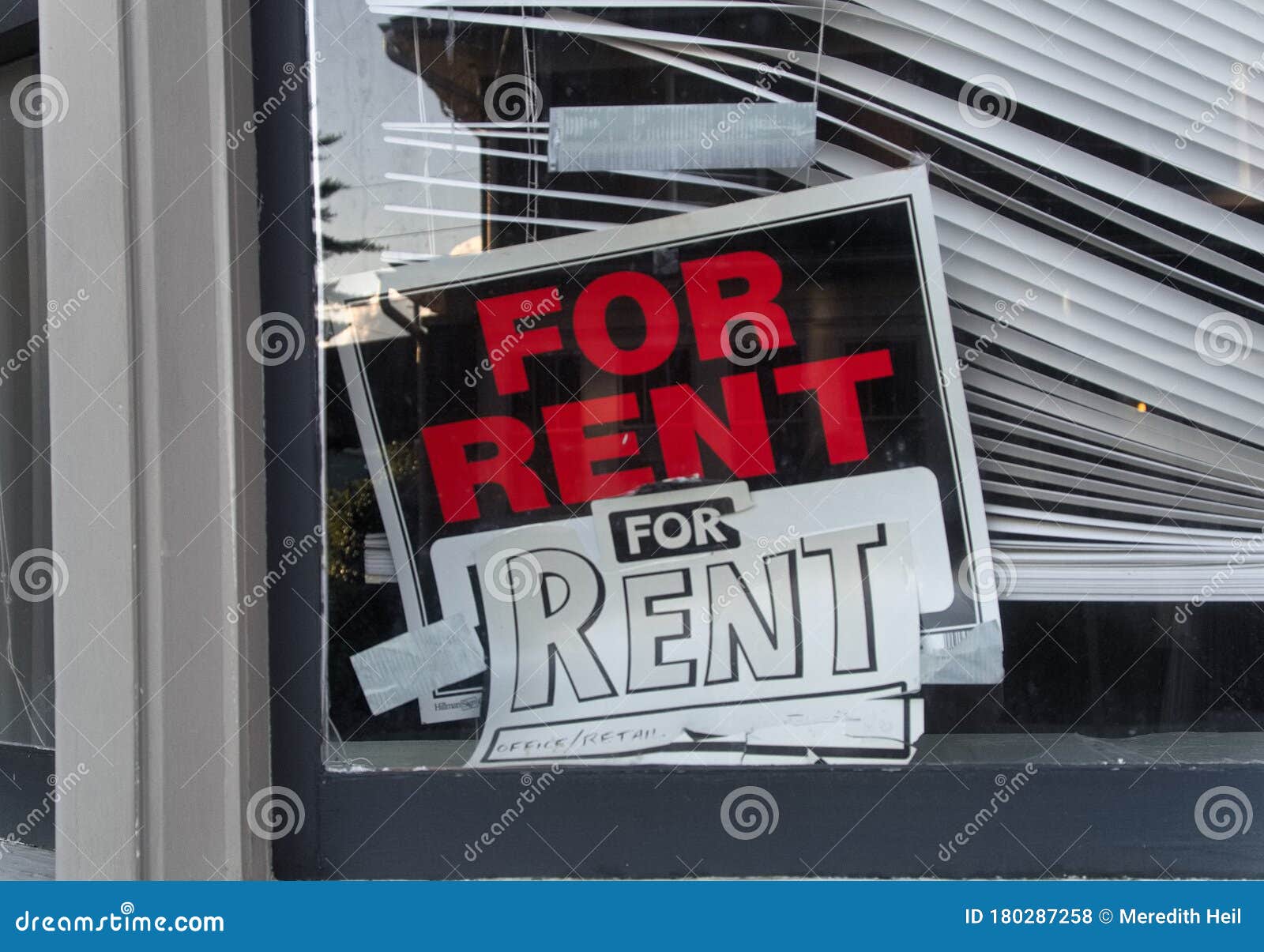 A `for Rent` Sign in a Window Editorial Stock Photo - Image of ghetto ...