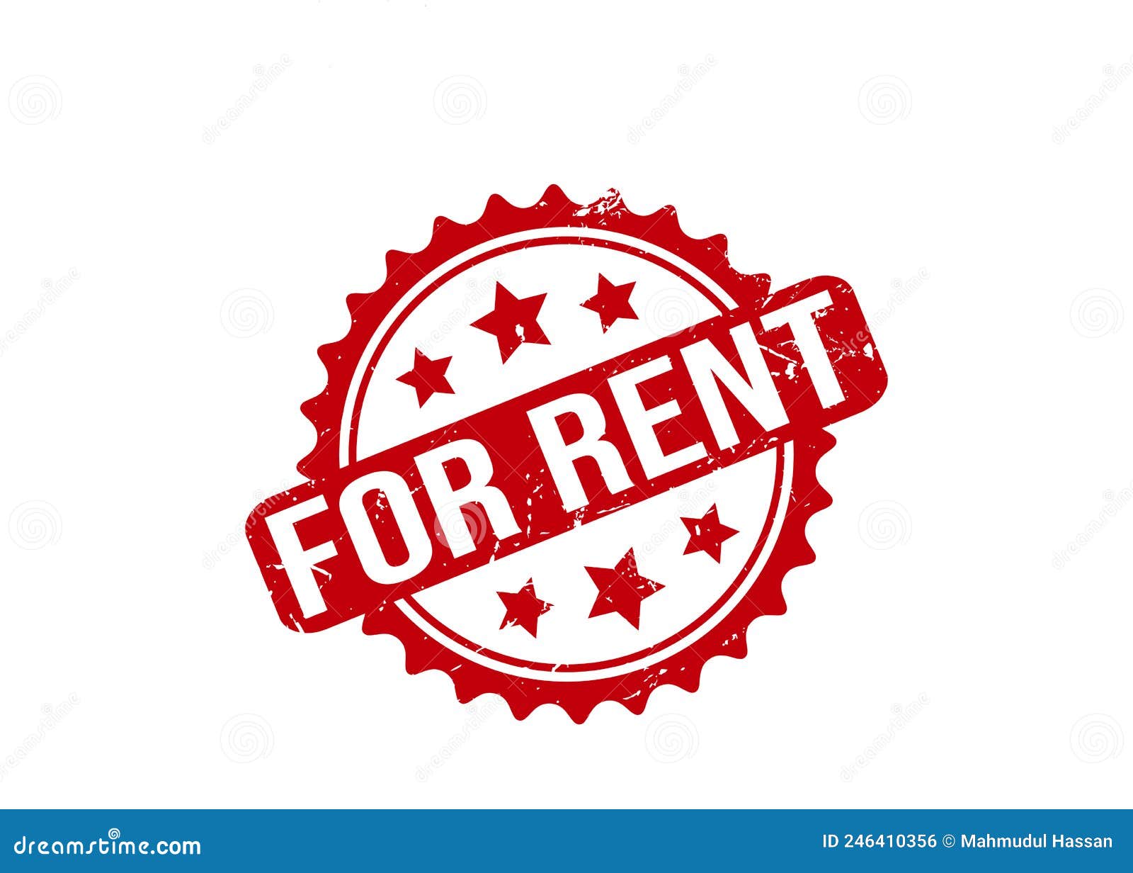 For Rent Stamp Seal Vector Illustration Stock Vector - Illustration of ...