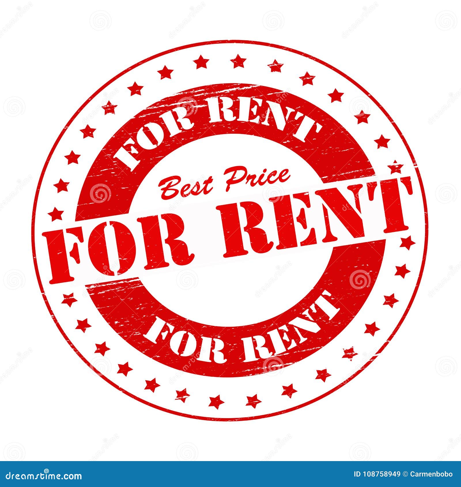 For rent stock illustration. Illustration of sign, grunge - 108758949