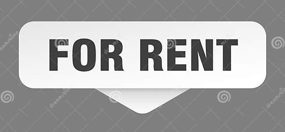 For Rent Sticker. for Rent Sign Isolated on Gray Background Stock ...