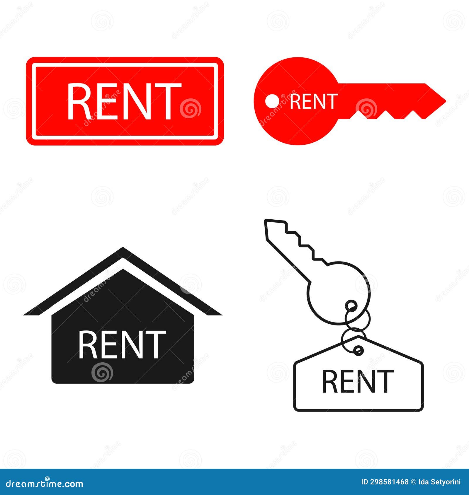 Rent vector icon stock illustration. Illustration of agent - 298581468